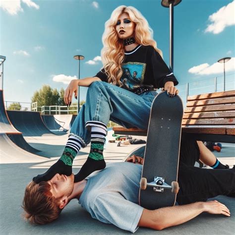 Skater Girl Dominates Her Foot Slave By Maxmaron42 On Deviantart