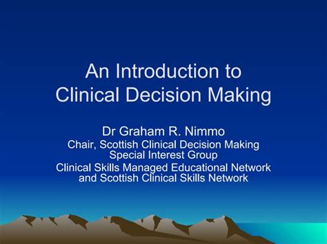 Clinical Decision Making1 Ppt