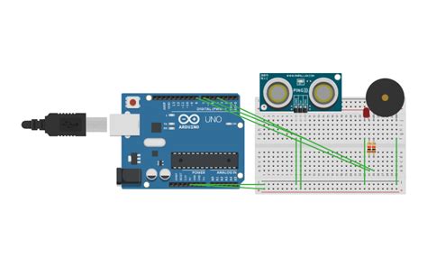Circuit Design Ultrasonic Lights And Sound Tinkercad