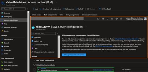 Sql In Azure Vm What Are Minimal Access Rights To Make Sql Server Configuration In Azure