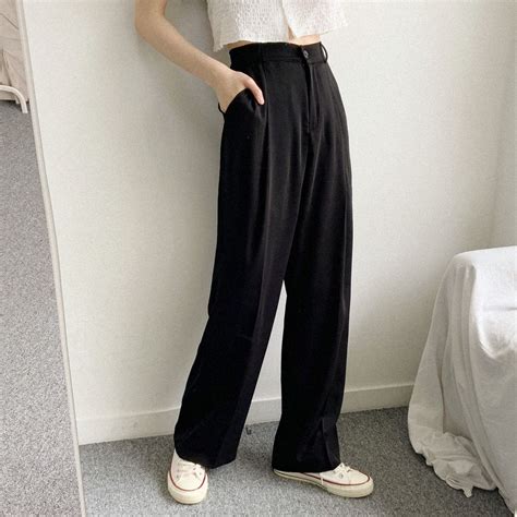 깔끔한 일자핏 뒷밴딩 핀턱라인 일자핏 롱 슬랙스 2 Color