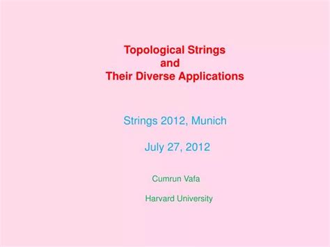 ppt topological strings and their diverse applications powerpoint