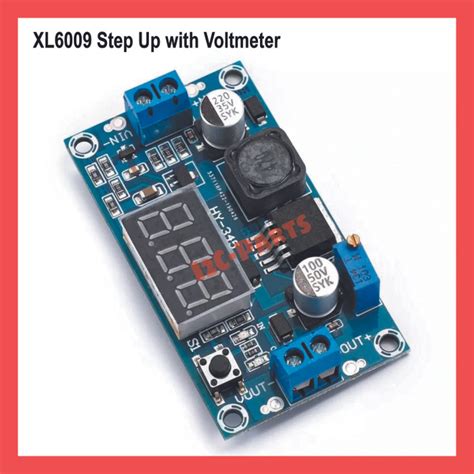 Jual Xl6009 With Voltmeter Adjustable Dc Dc Step Up Boost Converter 4a