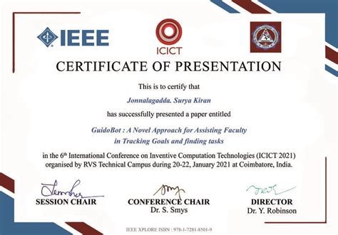 Jonnalagadda Surya Kiran On Linkedin Ieee Ieeeconference Research