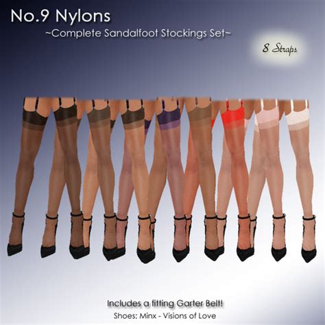 Second Life Marketplace No9 Nylons ~complete Sandalfoot Stockings Set~