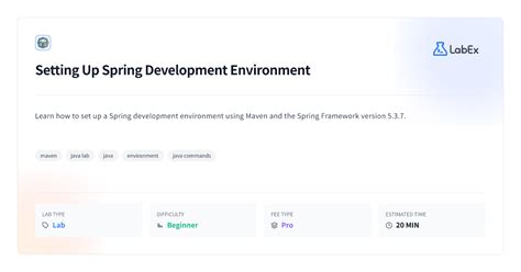 Set Up A Spring Development Environment Labex