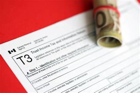 Premium Photo Canadian T Tax Form Trust Income Tax And Information