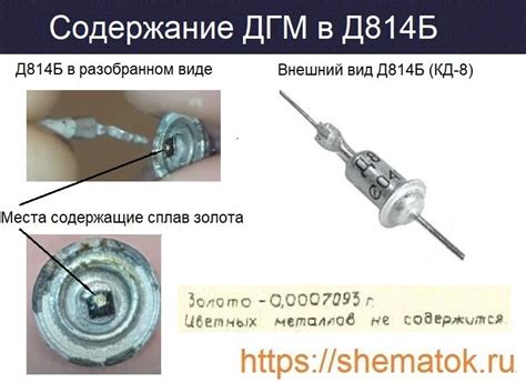 Д814Б: Содержание драгметаллов