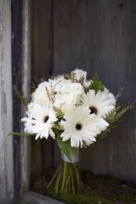White Gerbera Daisy Bouquet