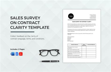 Sales Survey On Contract Clarity Template In Word PDF Google Docs