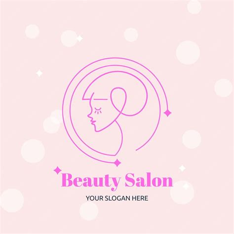 평면 디자인 뷰티 살롱 로고 템플릿 무료 벡터