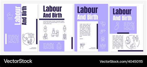 Labour And Delivery Brochure Template Royalty Free Vector