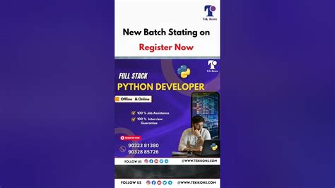 Become A Full Stack Python Developer With Tek Ikons Python