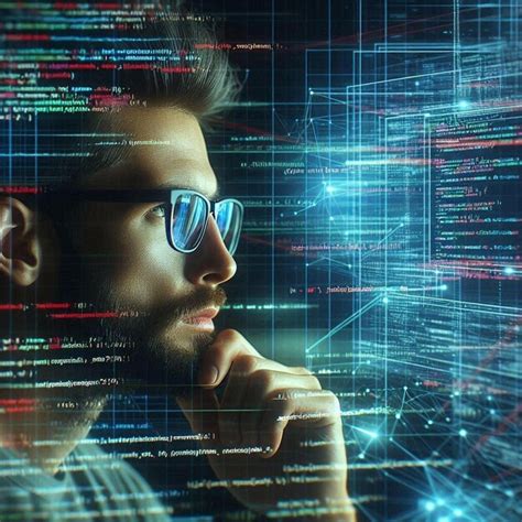 virtual code editor in action premium ai generated image