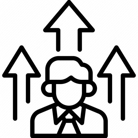 Rising Growth Development Progress Employee Icon Download On