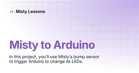 Misty To Arduino Misty Lessons