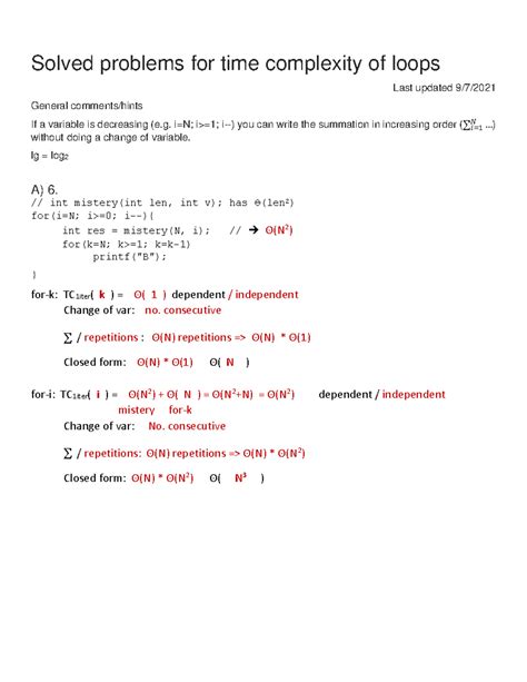 Loops Tc Solutions Letures Notes Solved Problems For Time