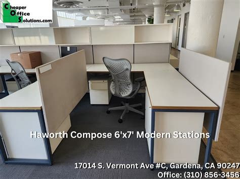 haworth compose 6 x7′ modern stations cheaper office solutions