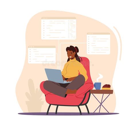 Software Developer Female Stock Illustrations 802 Software Developer