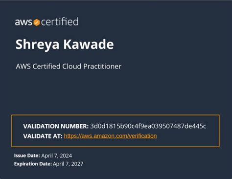 shreya kawade on linkedin aws cloudpractitioner certification