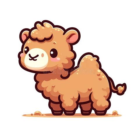 Chibi Camel Illustration In Flat Style On White Background Stock Illustration Illustration Of