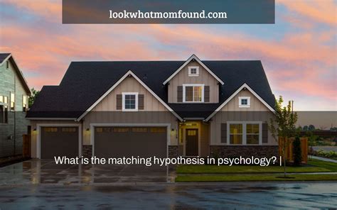 What Is The Matching Hypothesis In Psychology