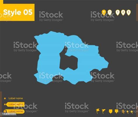 Selenge Mongolie Carte Isolée Sur Fond Gris Plan De La Carte