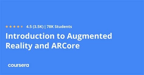 Introduction To Augmented Reality And Arcore Coursya
