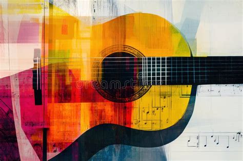 This Artwork Showcases An Abstract Fusion Of Sound Waves Musical Notes