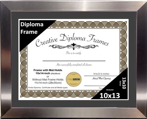 Creative Picture Frames 10x13 Carnegie Stainless Steel