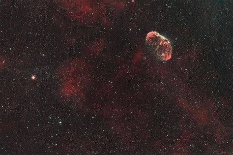 Crescent And Cygnus Bubble Nebula En Couleur