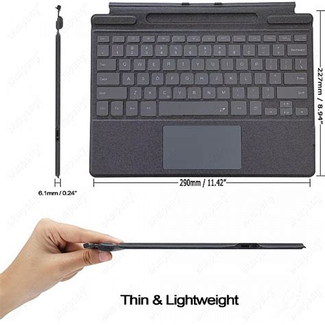 Microsoft Surface Pro Keyboard With Built In Touchpad Mouse Compatible With Microsoft Surface