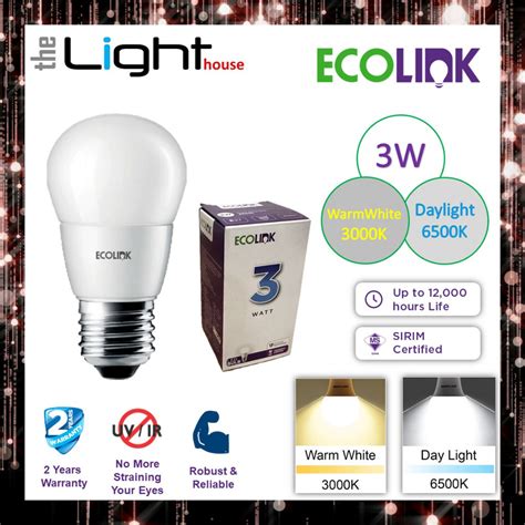Ecolink 3w E27 Led Mini Bulb Lampu Led Mentol Kecil By Philips Led