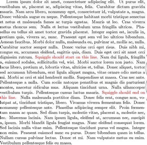 leaders how to add a squiggle in the margin next to a paragraph in