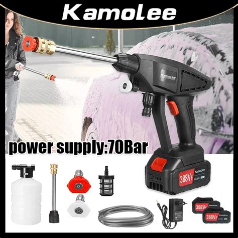Kamolee Pistolet De Lave Auto Lectrique Haute Pression Sans Fil Pulv