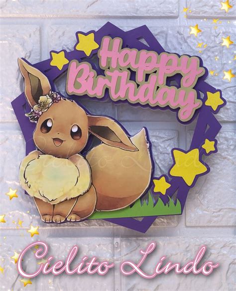 Cake Topper Eevee Pokemon Cielito Lindo