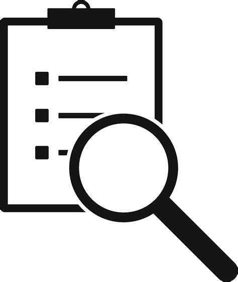 Scrutiny Document Plan Icon In Flat Style Review Statement Vector Illustration On White