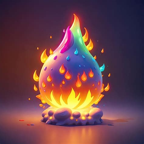 Premium Ai Image A Slime Elemental In The Style Of A Fire