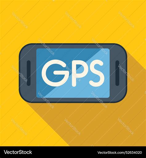 Smartphone Is Showing A Gps Navigation System Vector Image