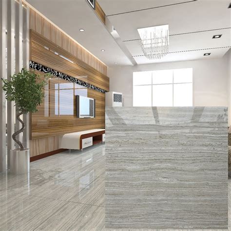 Grey 600 X 600mm Polished Ceramic Floor Tile