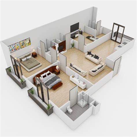 Create Realistic Floor Plan In Ds Max By Dot Designer Fiverr