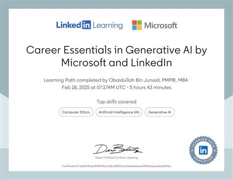 Obaidullah Bin Junaid Pmp® Mba On Linkedin Certificate Of Completion