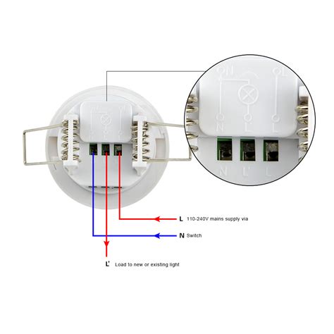 High Sensitivity Ceiling Type PIR Motion Sensor Light Switch V V Infrared Detecor For
