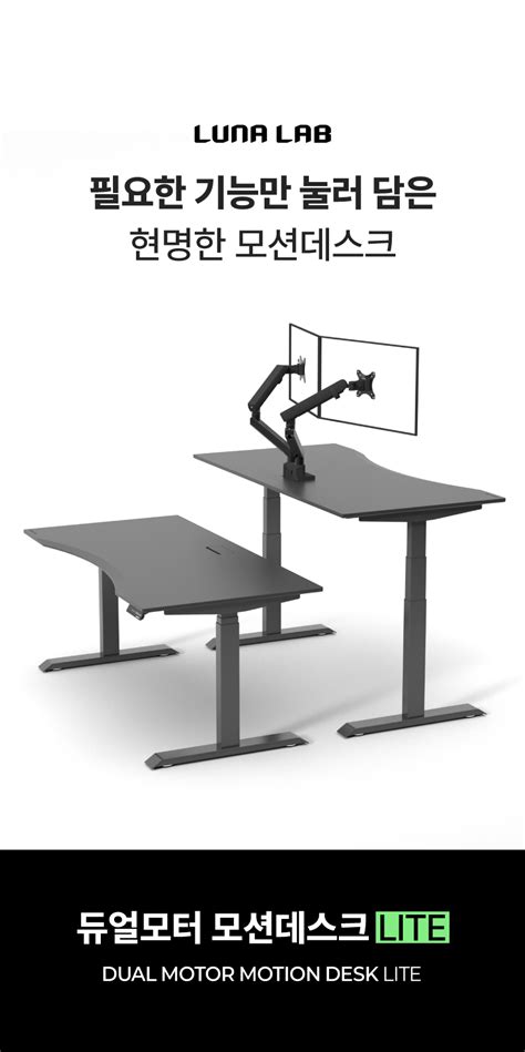 모션데스크 듀얼모터 전동 높이조절 책상 Lite