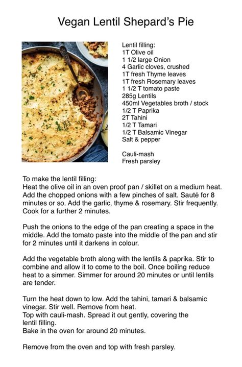 Vegan Lentil Shepherds Pie Recipe