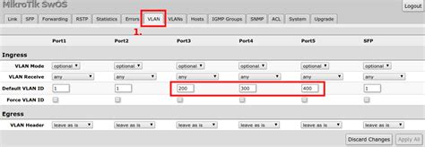 SwOS CSS106 VLAN Example MikroTik Wiki