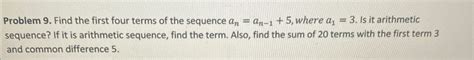 solved problem 9 ﻿find the first four terms of the sequence