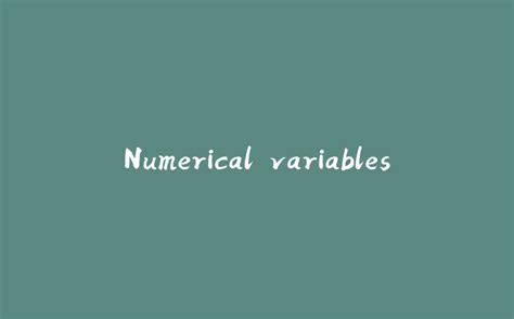 numerical variables 拾光赋