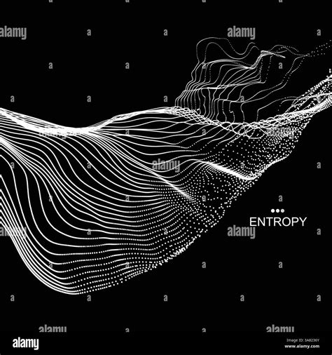 Wave Background Abstract Vector Illustration 3d Technology Style Network Design With Particle