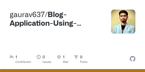 github gaurav637 blog application using spring boot